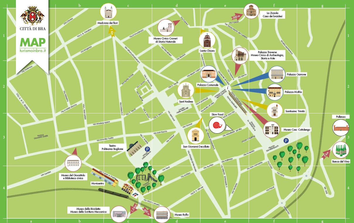 Mappa di Bra | Turismo in Bra